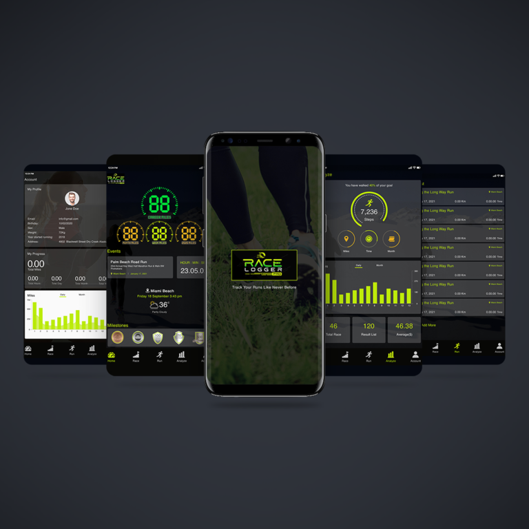 Race Logger - App for iPhone and Android Mobile portfolio - TechNerds